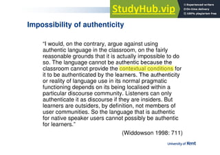 Authentic Reading Materials For Teaching EAP Problems And Solutions | PDF