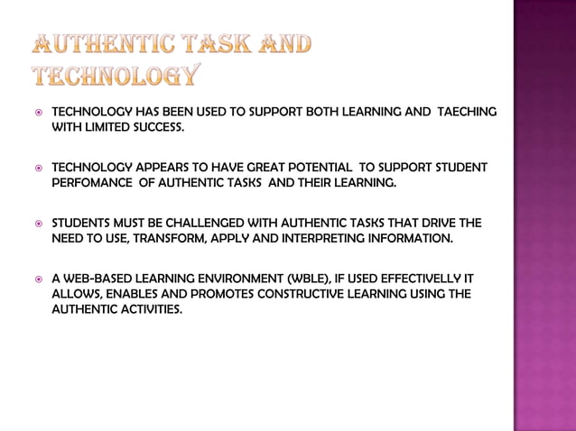 What is a Authentic task | PPTX