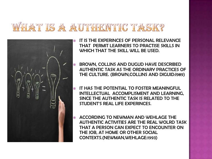 What is a Authentic task