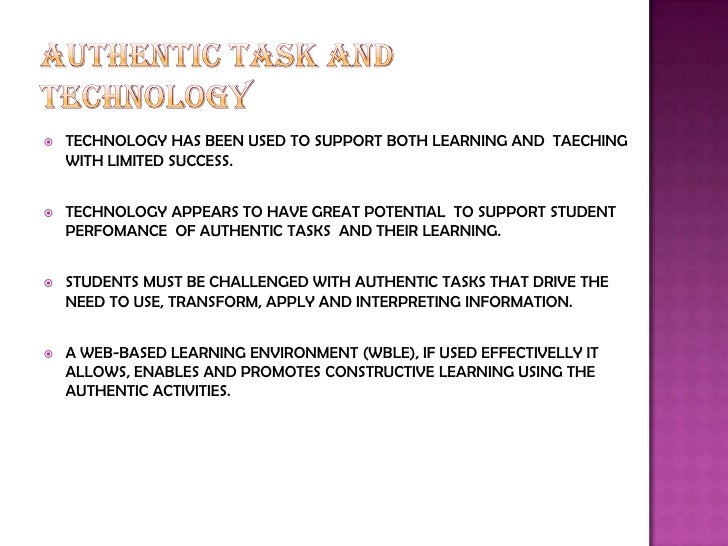 What is a Authentic task