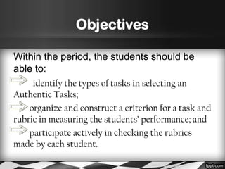 Authentic Tasks | PPTX
