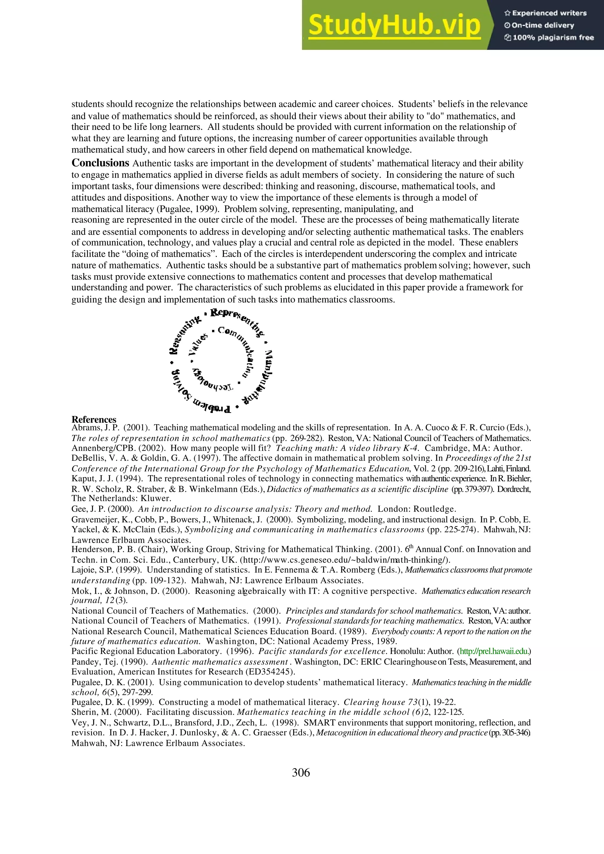 Authentic Tasks And Mathematical Problem Solving Pdf