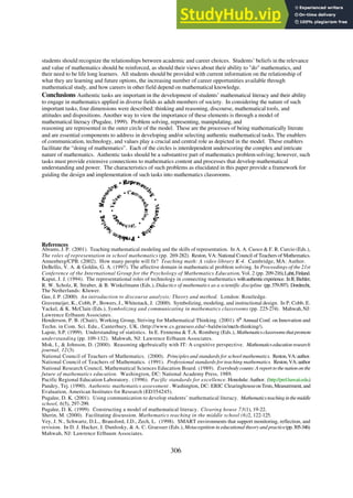 Authentic Tasks And Mathematical Problem Solving | PDF