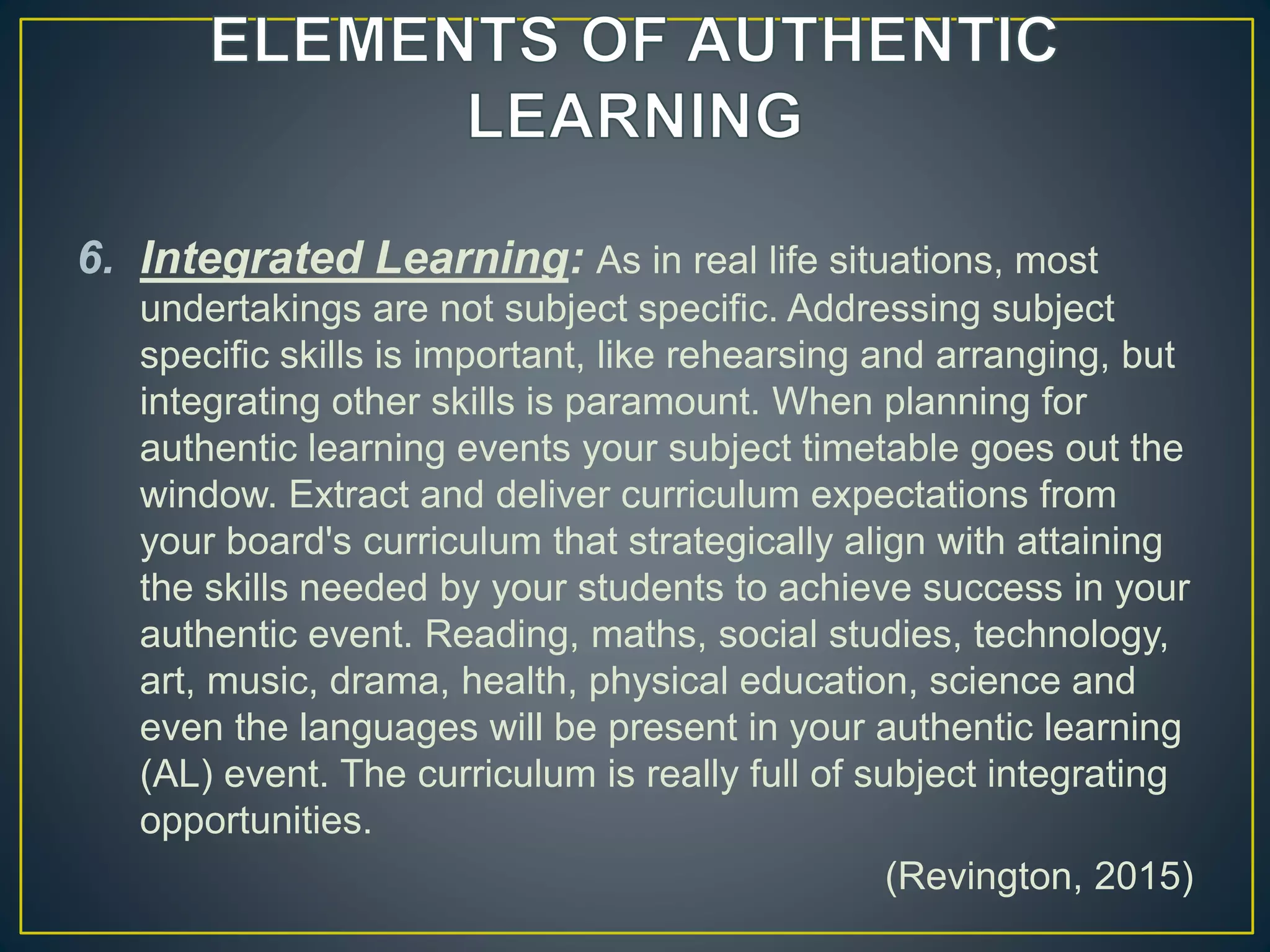 Authentic Teaching Learning Methods Pptx