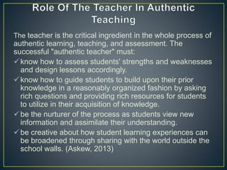 Authentic teaching & learning methods | PPTX