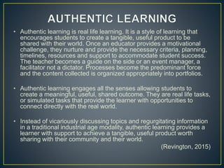 Authentic teaching & learning methods | PPTX