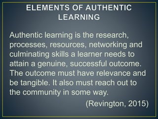 Authentic teaching & learning methods | PPTX