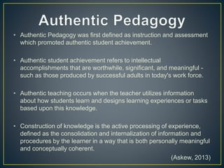 Authentic teaching & learning methods | PPTX
