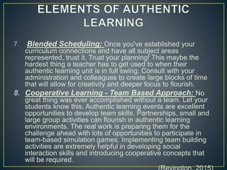 Authentic teaching & learning methods | PPTX