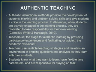 Authentic teaching & learning methods | PPTX