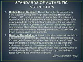 Authentic teaching & learning methods | PPTX