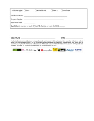 Auth form payment | PDF