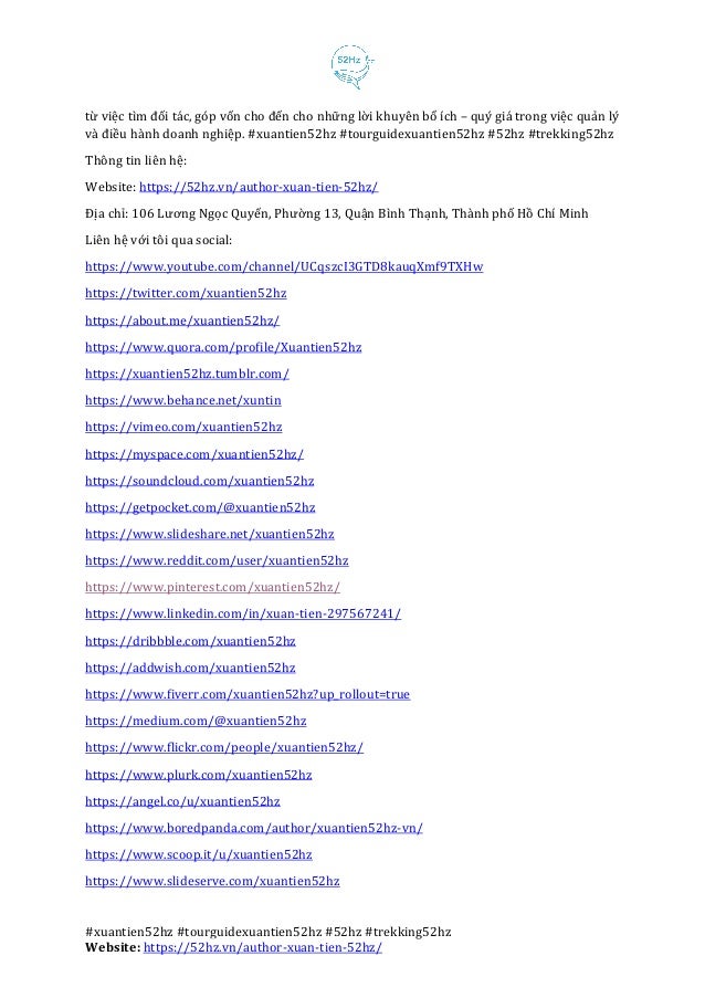 Xuân Tiến tour guide kì cựu của 52hz | PDF