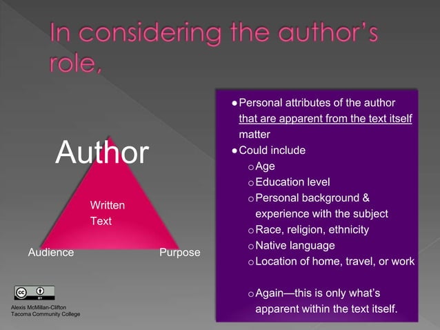 (Author, audience, purpose) Rhetorical Context | PPTX