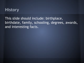 Author biography template for google training | PPT