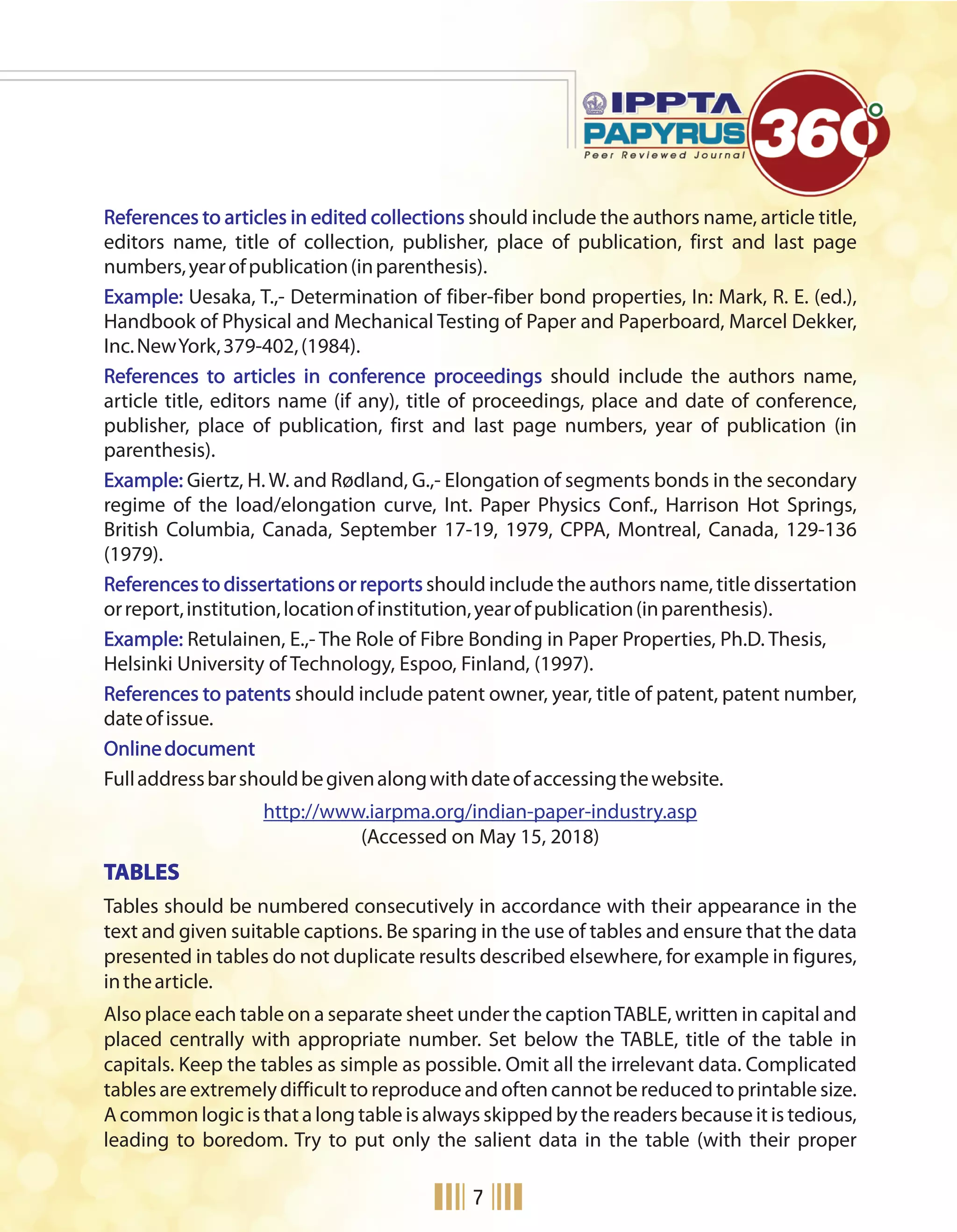 Guidelines for Authors for Publication of Paper | PDF
