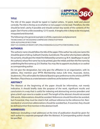 Guidelines for Authors for Publication of Paper | PDF