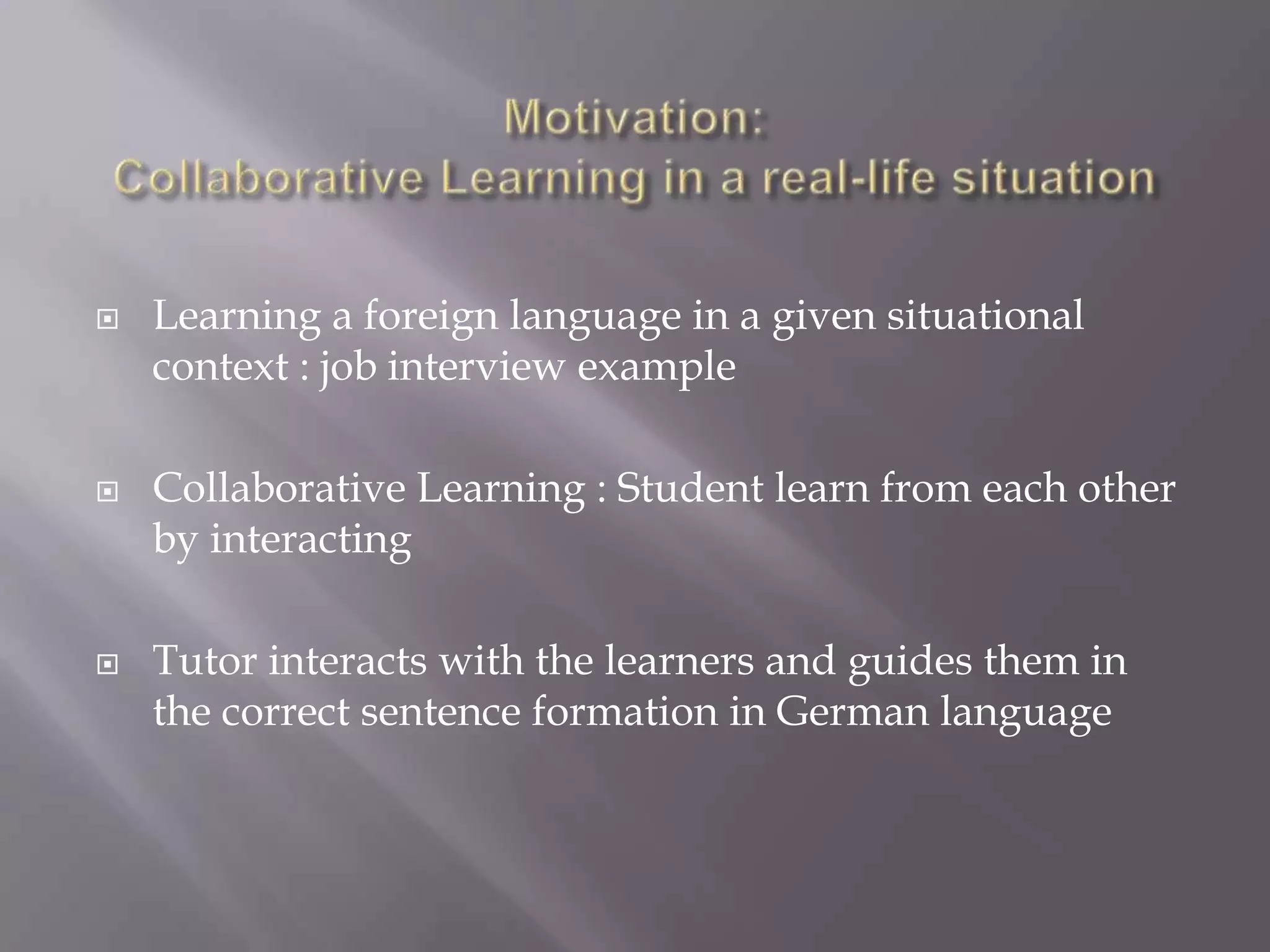 Authoring a german language learning tutor using tu talk | PPTX