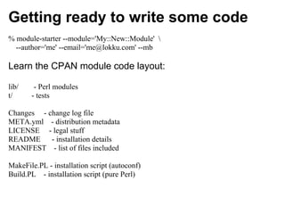 Authoring CPAN modules | PPT