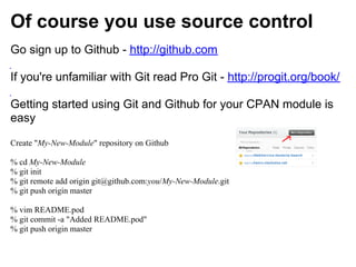 Authoring CPAN modules | PPT