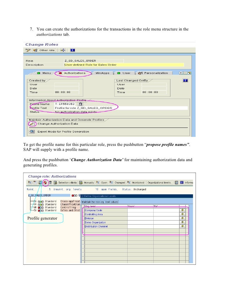Authorisation Concept In Sap