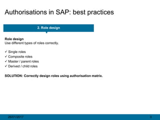 Authorisations in SAP: best practices | PDF