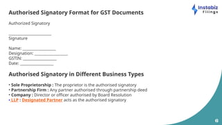 Authorized Signatory Format: A Complete Guide | PPTX
