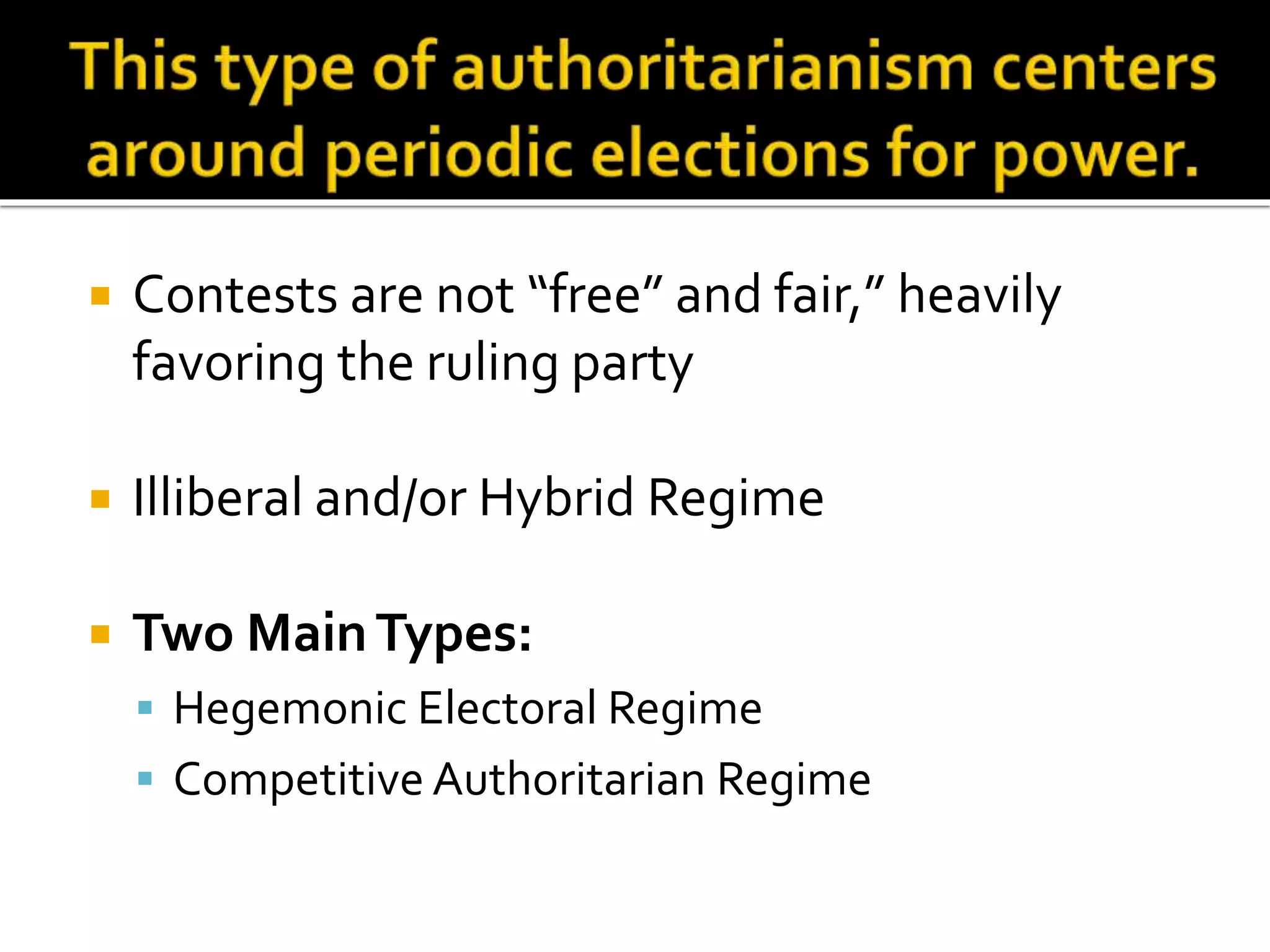 Authoritarian Regimes | PPTX
