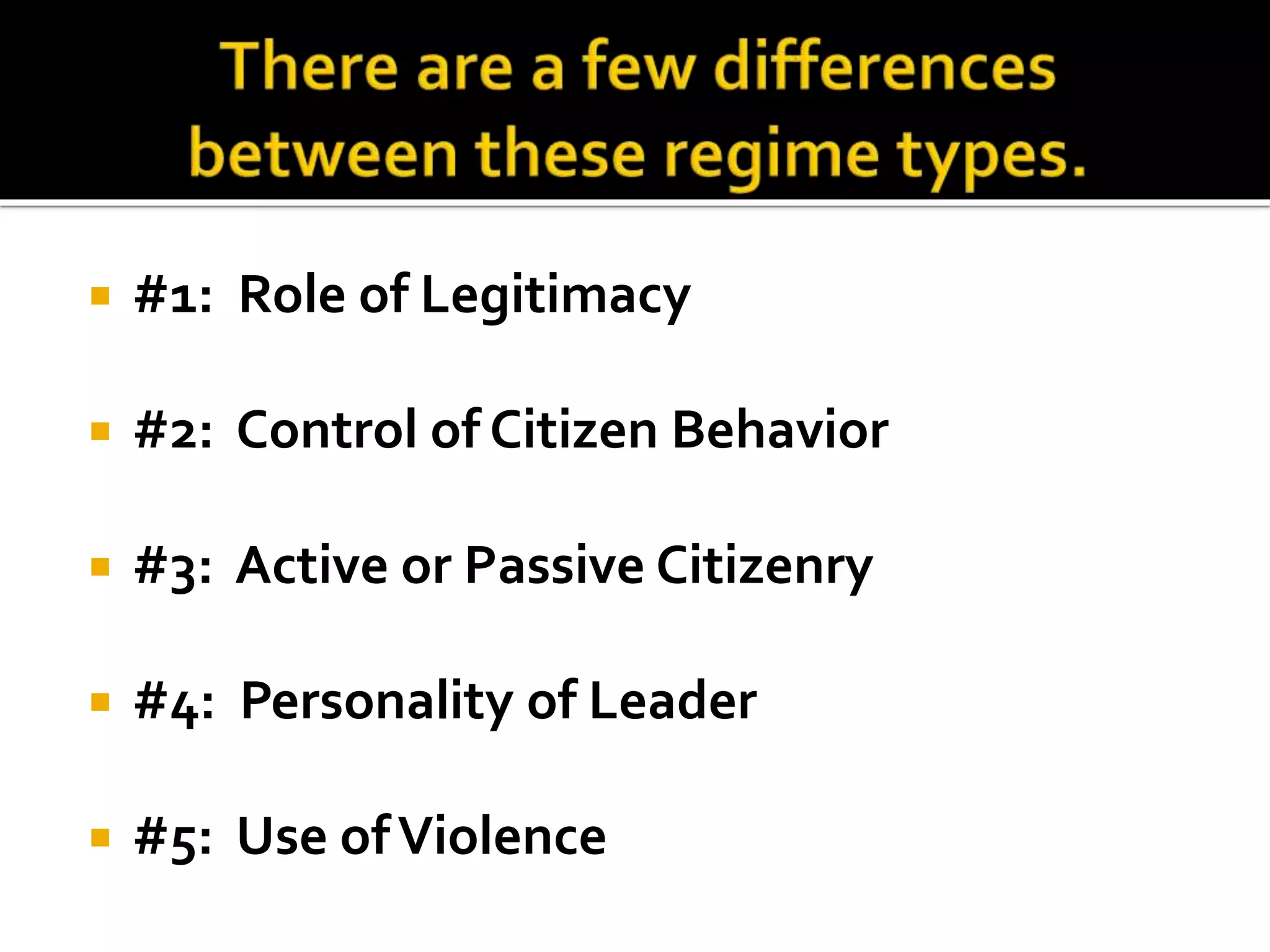 Authoritarian Regimes and Democratic Breakdown | PPTX
