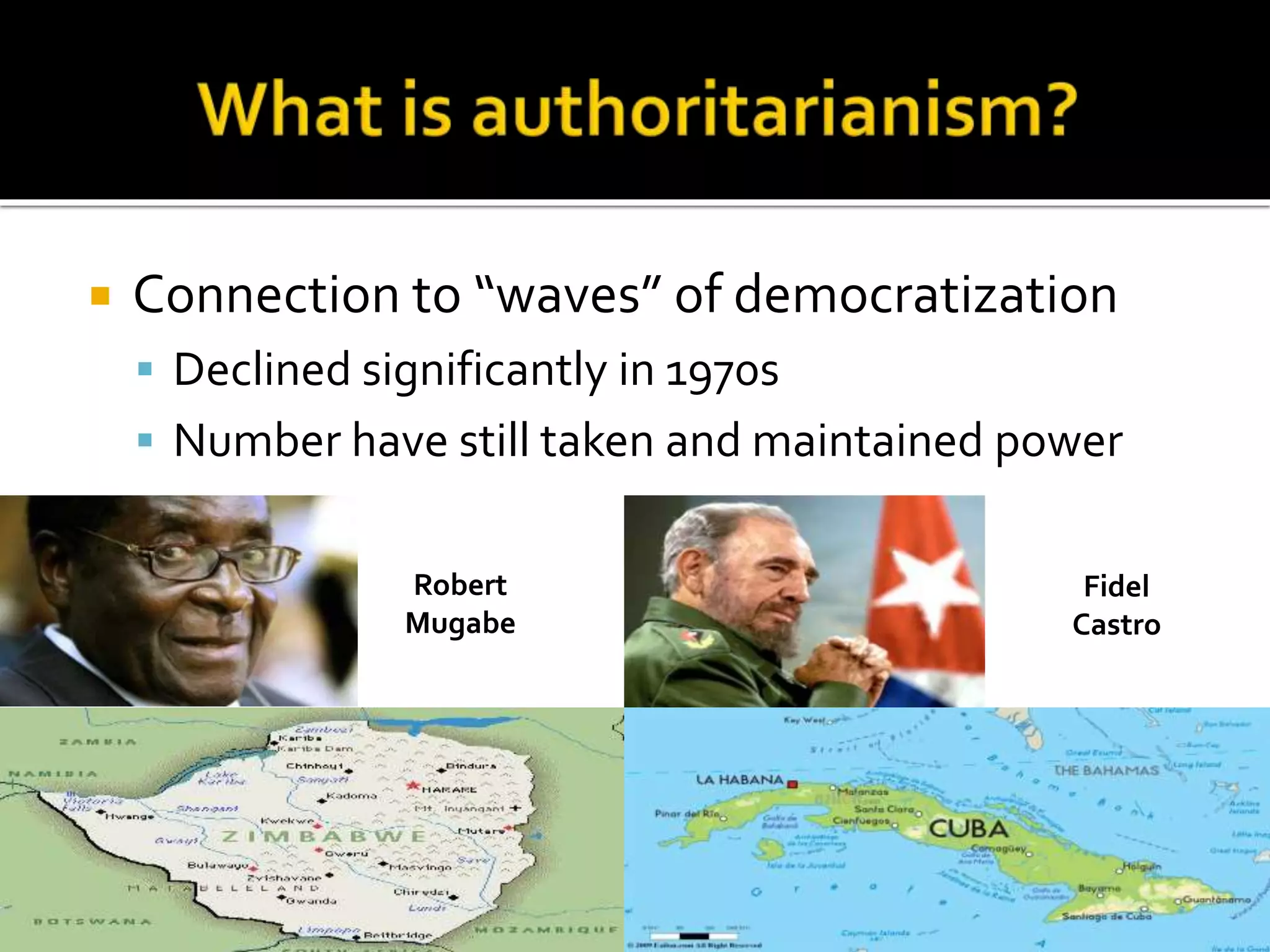 Authoritarian Regimes and Democratic Breakdown | PPTX