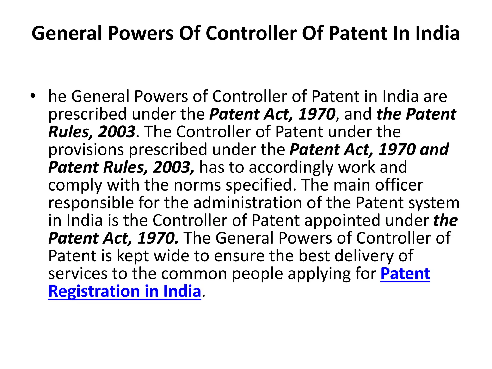 Authorities under the Patent Act.ppt