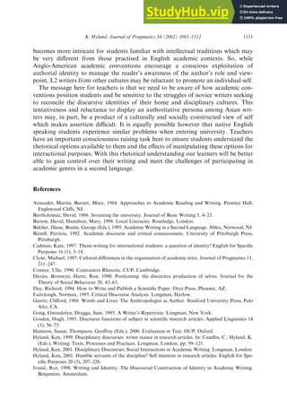 Authority And Invisibility Authorial Identity In Academic Writing | PDF