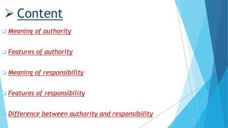 Authority and responsibility | PPTX