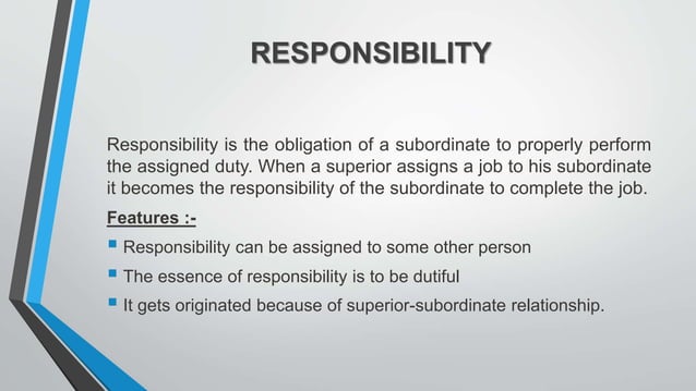 Authority and Responsibility of Management.pptx | Business ...