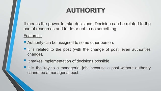 Authority and Responsibility of Management.pptx | Business ...