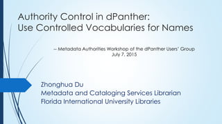 Authority Control Part 1 | PPTX