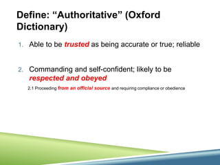 Mythbusting: "Authoritative data must come from an official source" | PPTX