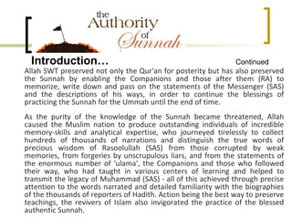 Authority of sunnah session 1 | PPT