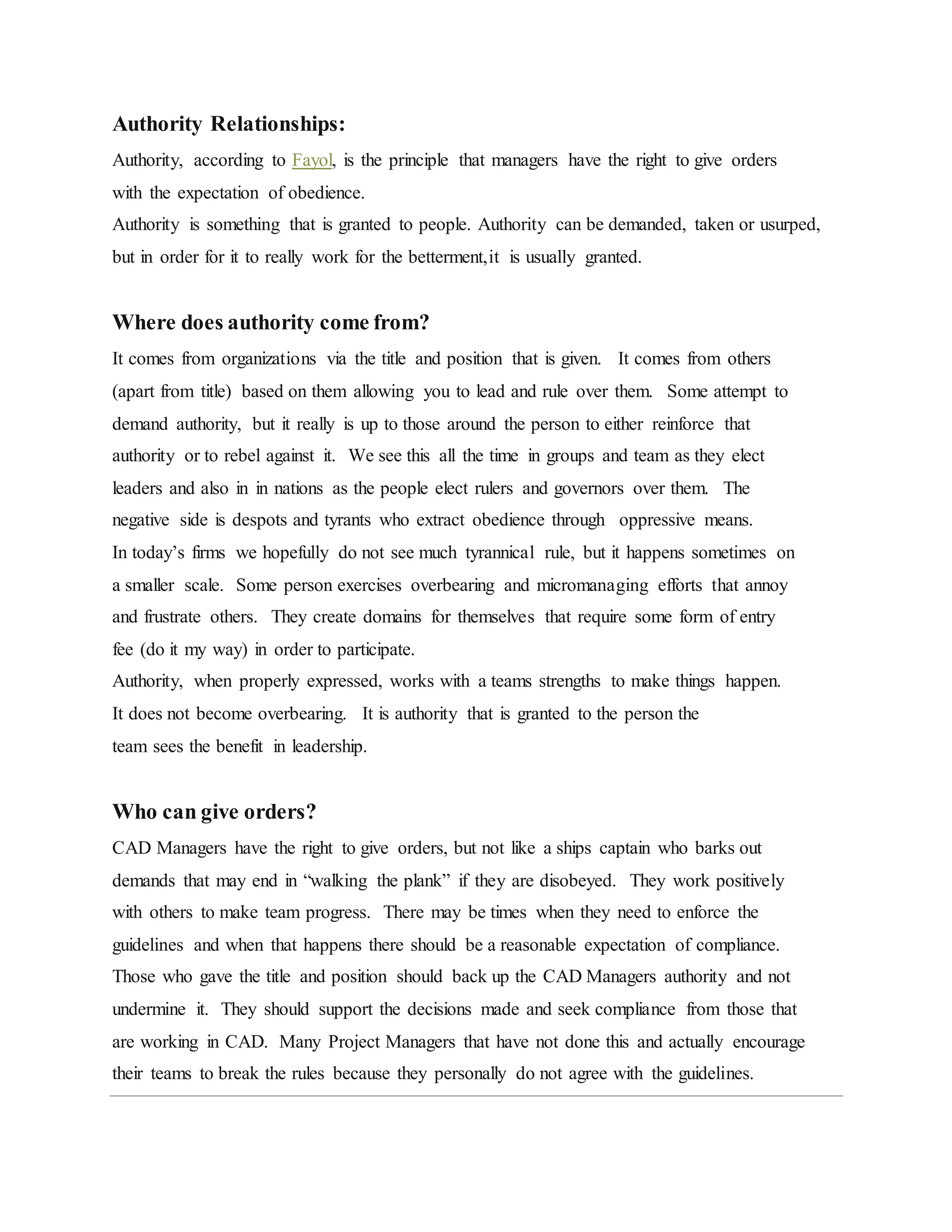 Authority relationship | DOCX