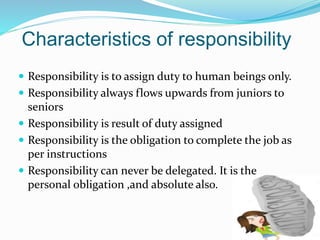 Authority ,responsibility and delegation | PPTX