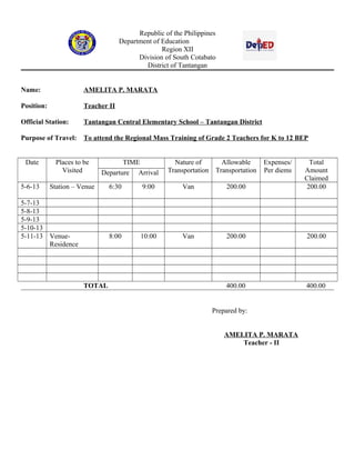Authority to travel | DOC