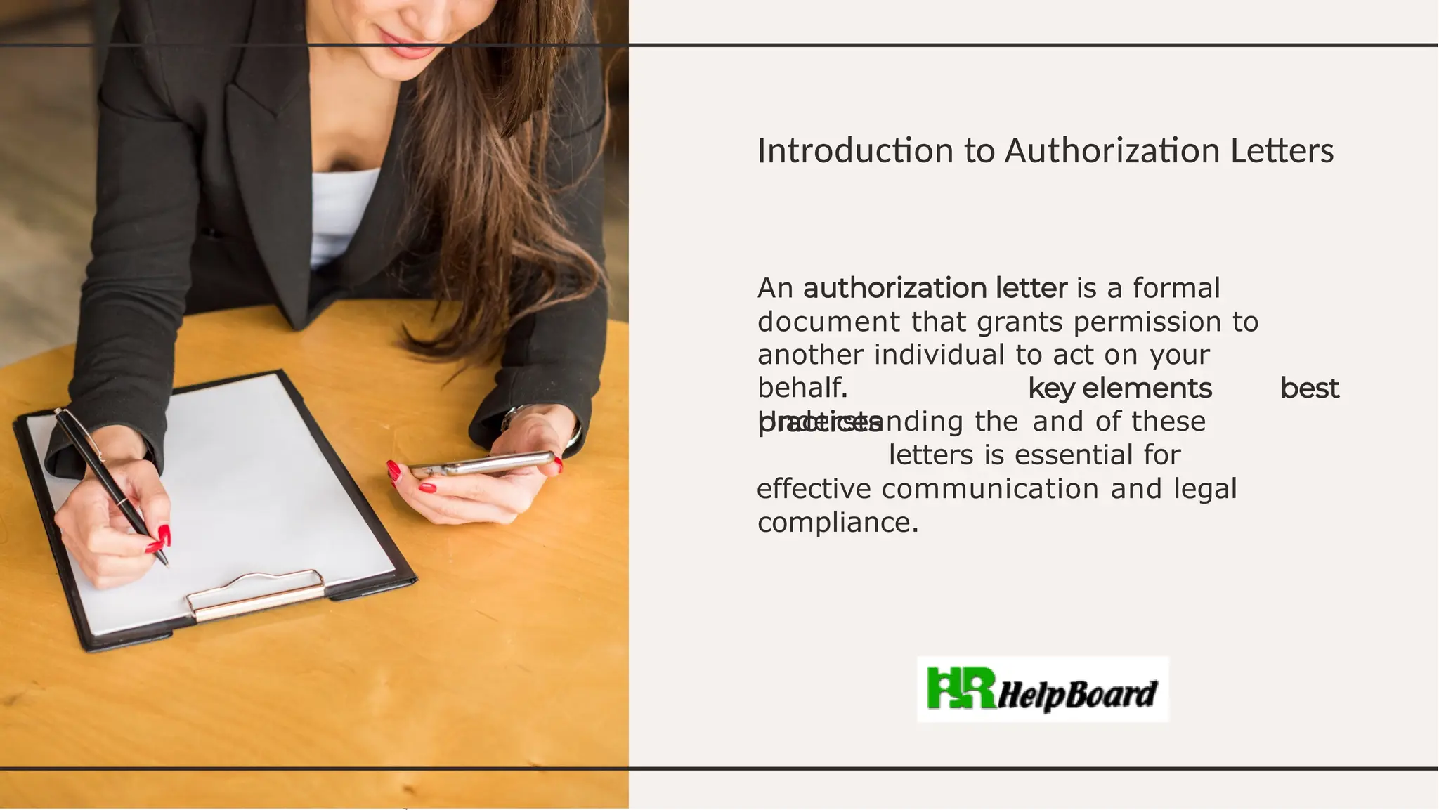Authorization Letter Format, Authorization Letter Sample | PPTX