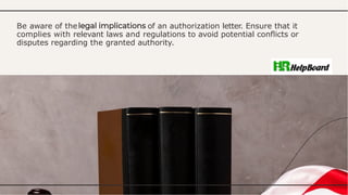 Authorization Letter Template, Authorization Letter Sample | PPTX