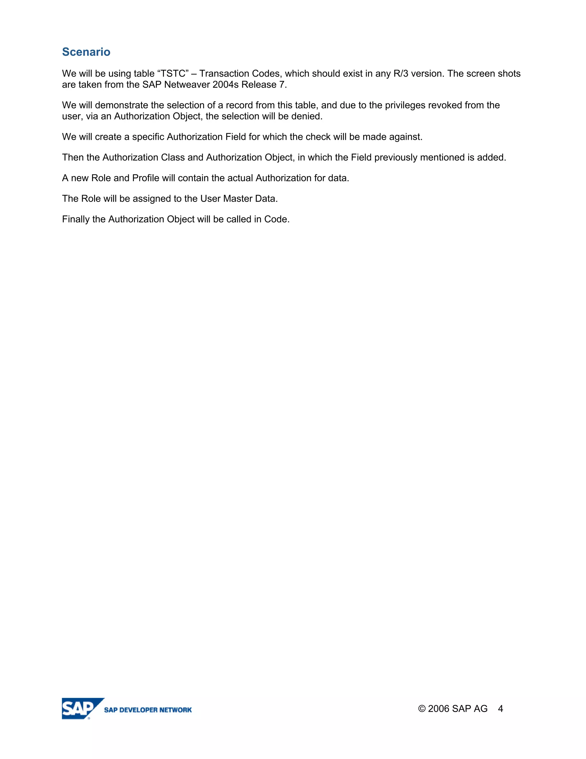 Authorization objects a simple guide | PDF