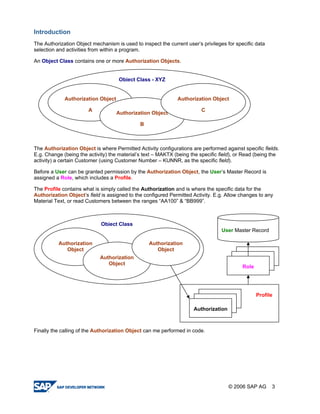 Authorization objects a simple guide | PDF