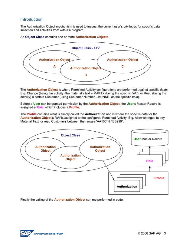 Authorization objects a simple guide | PDF | Databases | Computer Software and Applications