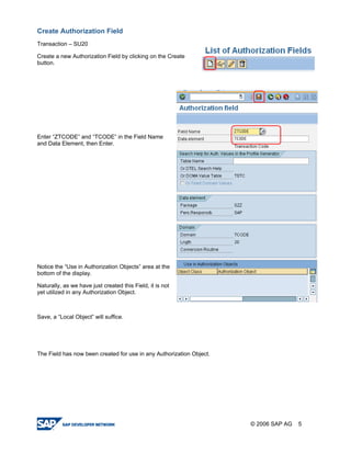 Authorization objects a simple guide | PDF