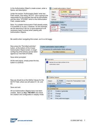 Authorization objects a simple guide | PDF