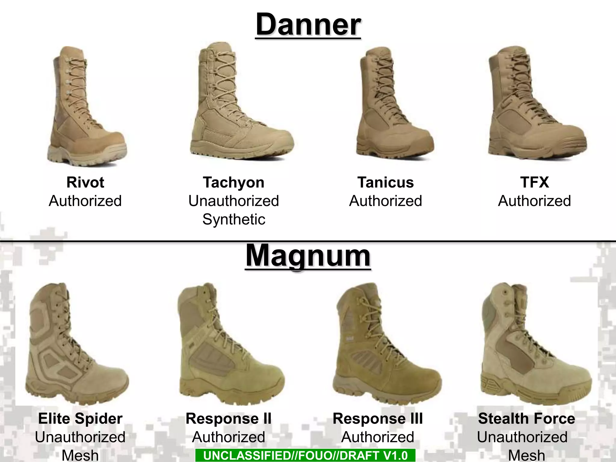 Authorized Army Boots - Draft | PPTX