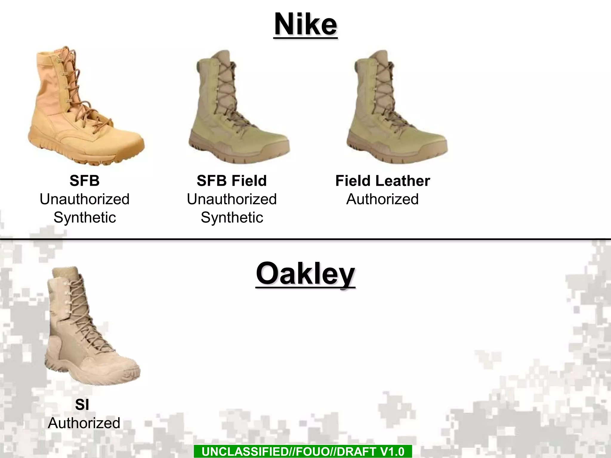 Authorized Army Boots - Draft | PPTX